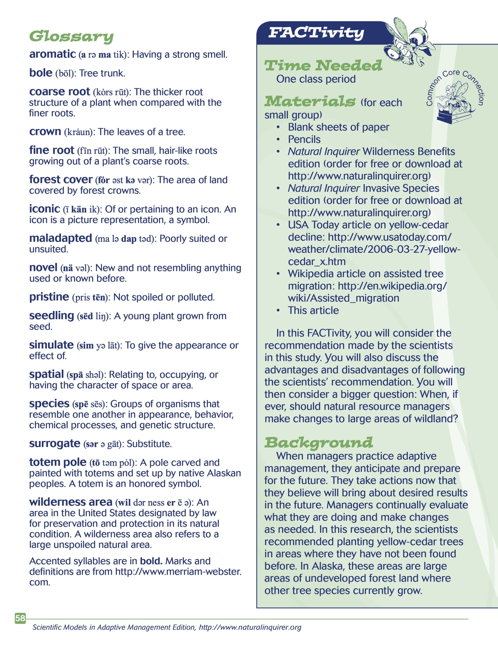 FACTivity - Cedar Waxing or Waning - Natural Inquirer