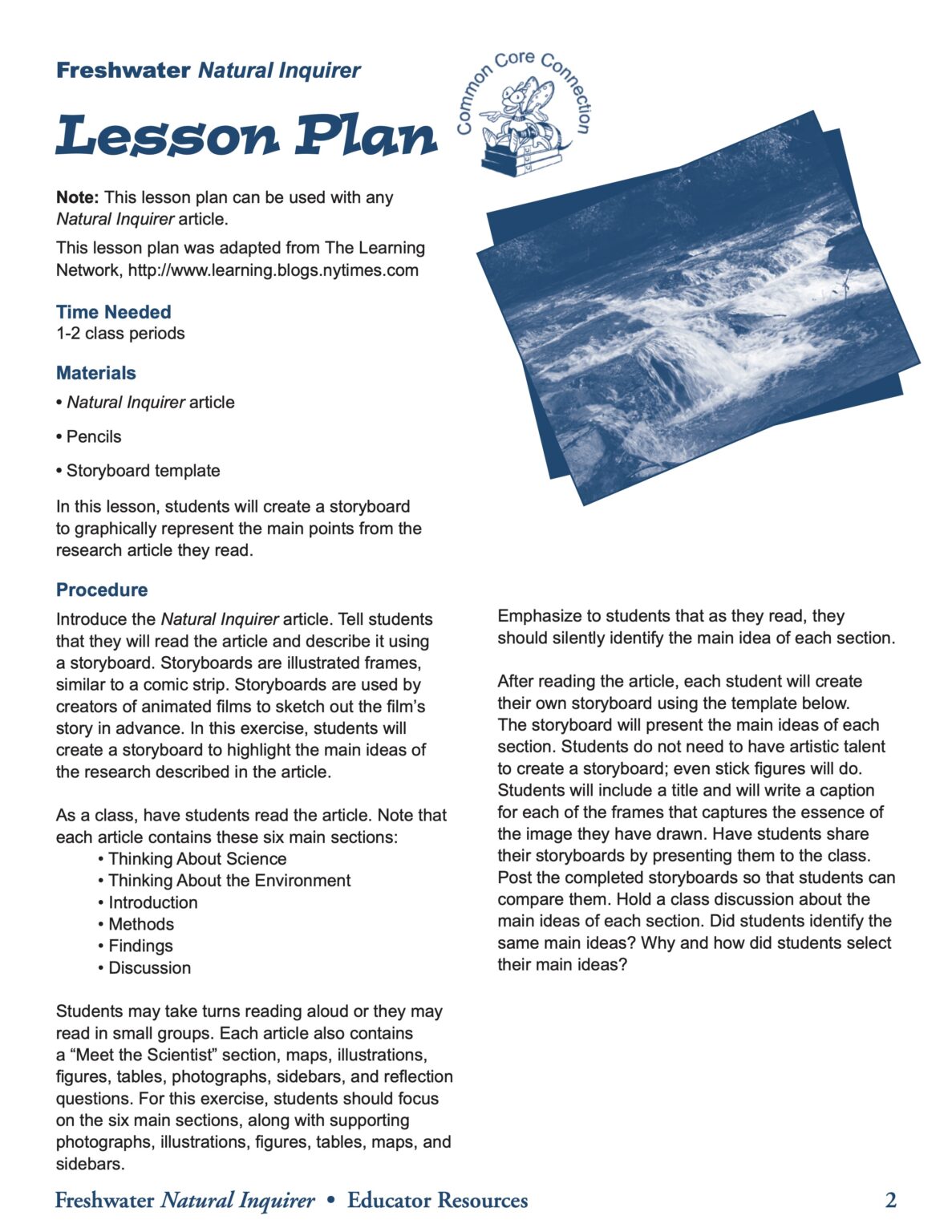 Lesson Plan - Storyboard - Natural Inquirer
