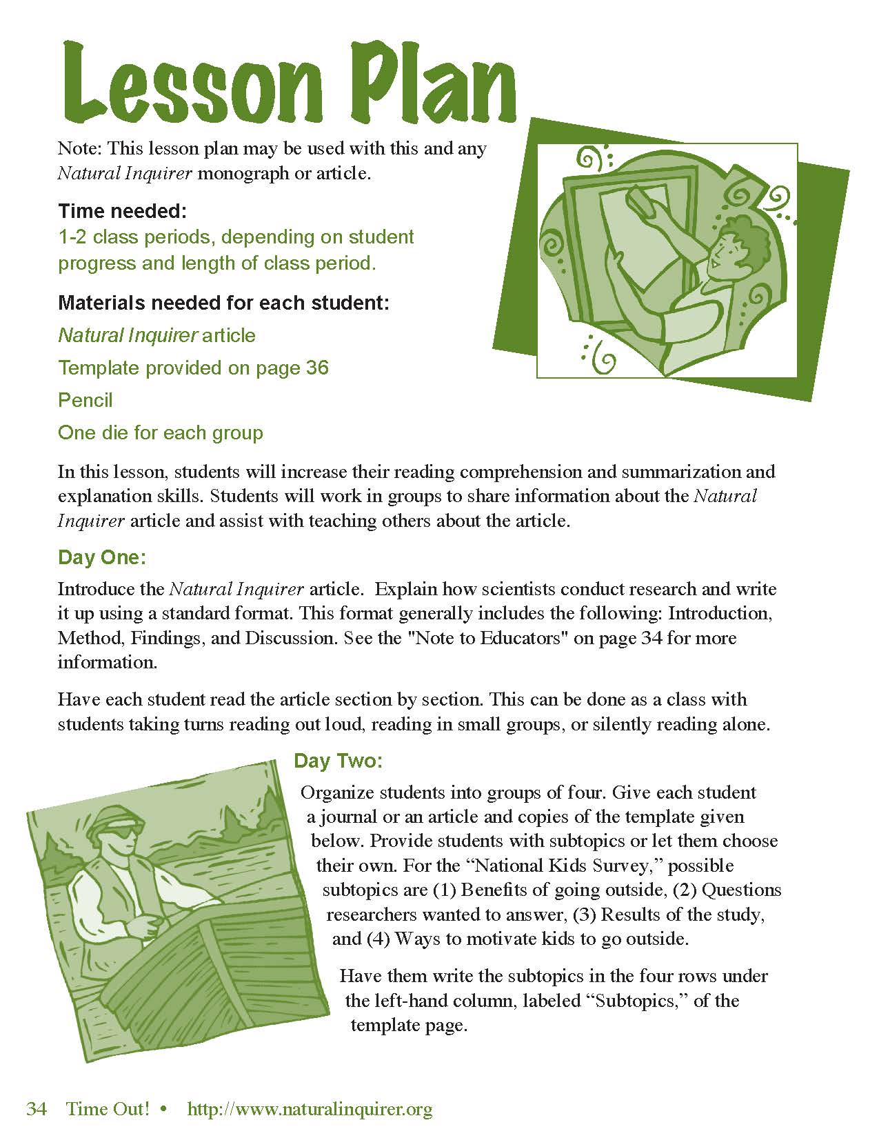 Lesson Plan - Summary Statements - Natural Inquirer