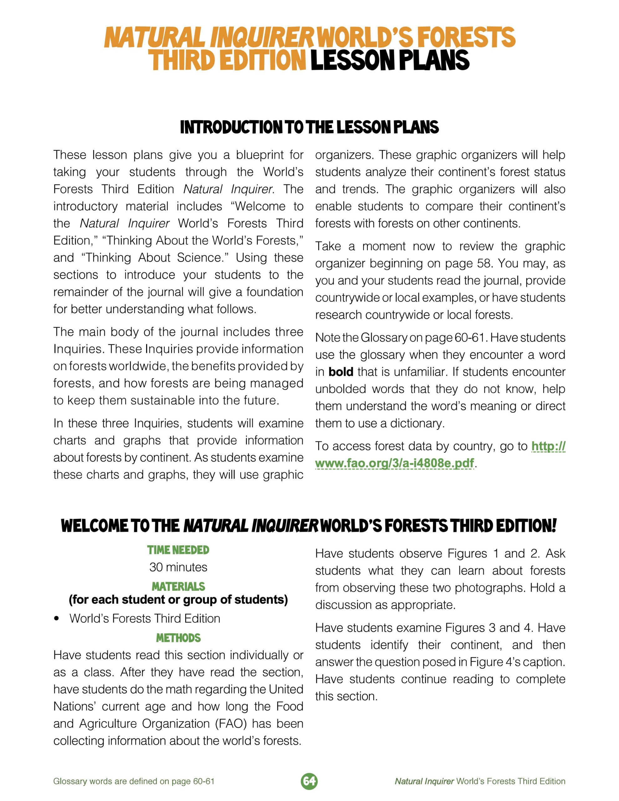 Lesson Plan - World's Forests 3 - Natural Inquirer