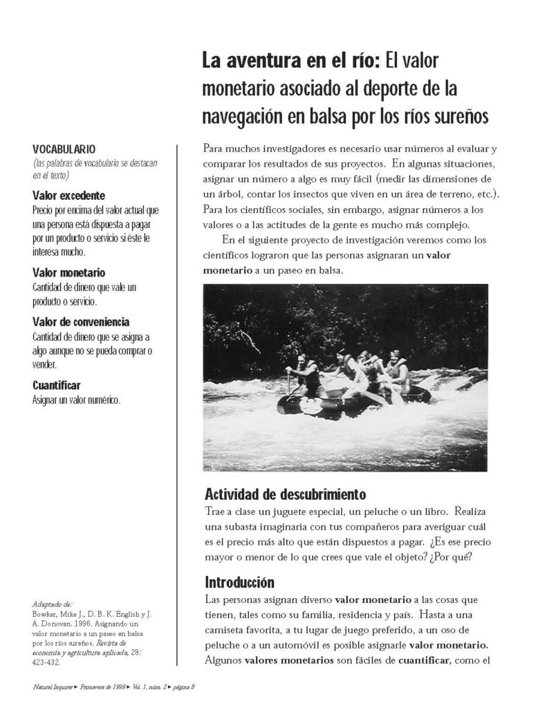 Whitewater Rafting Measures Up! The Value of Guided Rafting on Southern ...