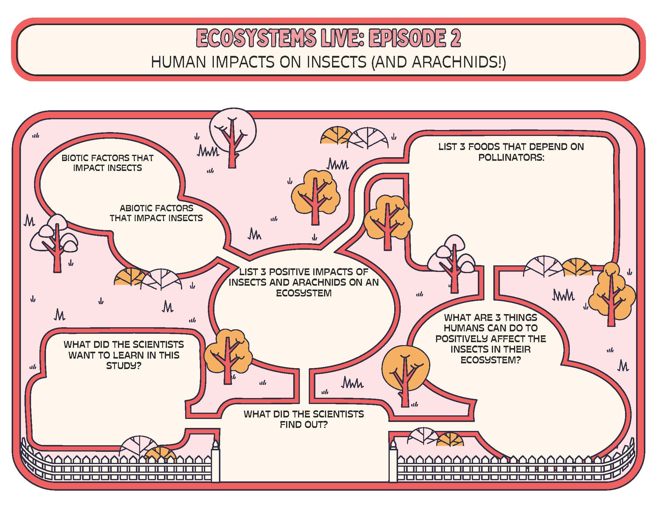 Ecosystems LIVE Episode 2 - Graphic Organizer - Human Impacts on ...