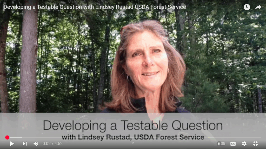 Developing a Testable Question with Lindsey Rustad USDA Forest Service ...